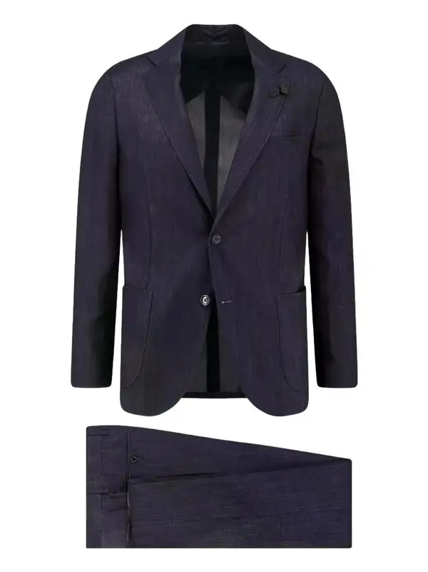LARDINI Iconic Single-breasted Suit - Blue