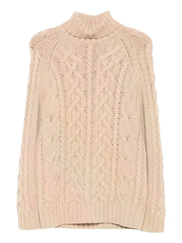 Brunello Cucinelli Cable Knit Roll-neck Sweater - Neutrals