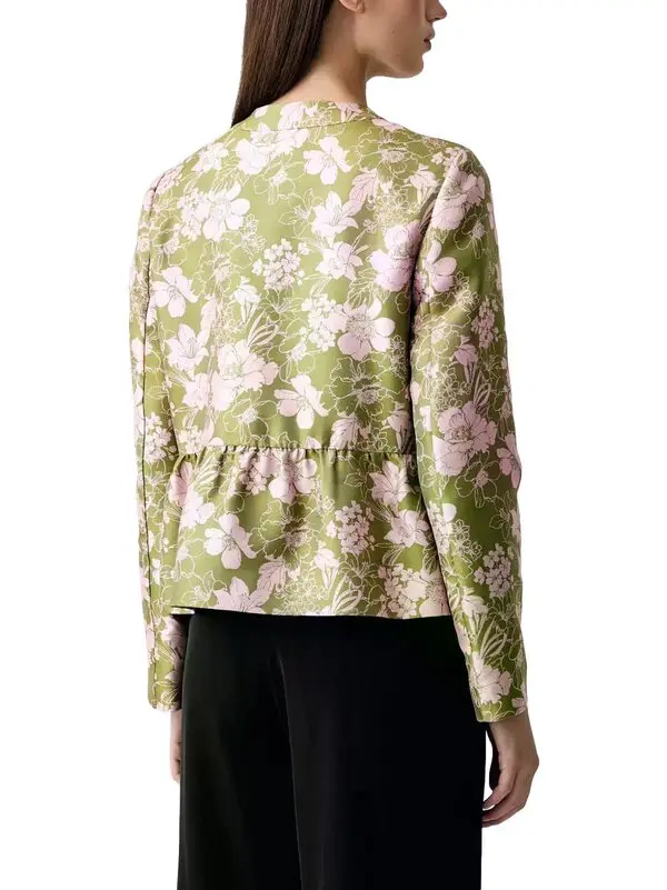 JOOP! Floral Print Peplum Top - Green