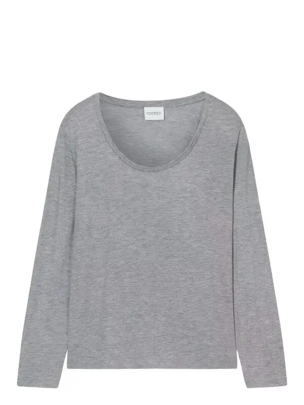 Closed Long-sleeve Top - Grey
