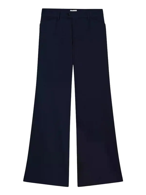 Closed Flye Flared-leg Trousers - Blue