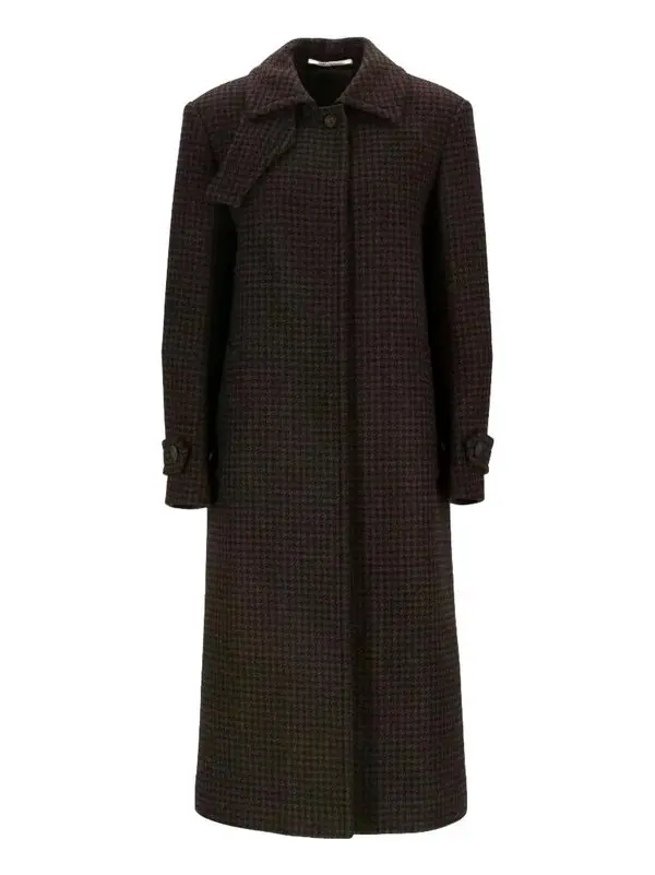 Tagliatore Bethany Houndstooth-pattern Coat - Brown