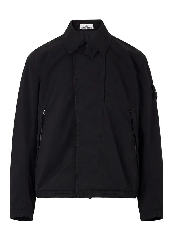 Stone Island Garment-dyed Shell Jacket - Black