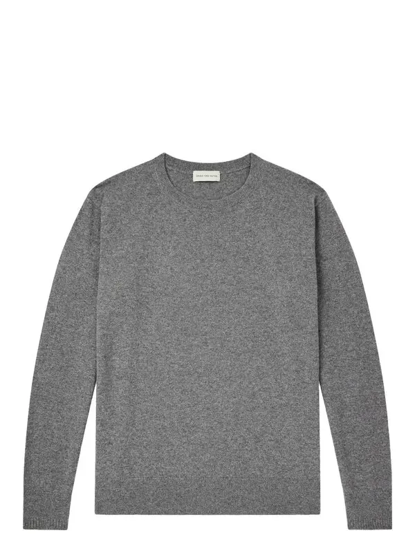 Dries Van Noten Cashmere Crew Neck Sweater - Gray