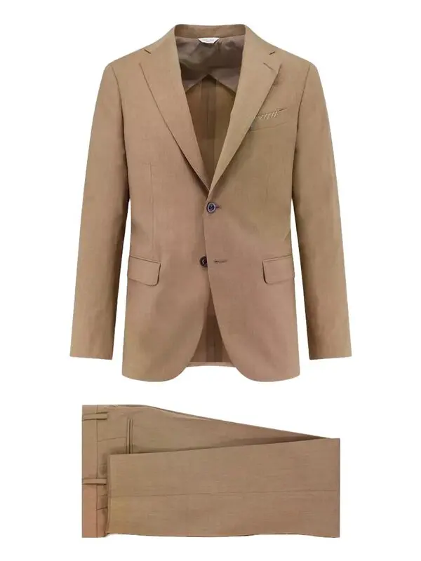 Boglioli Single-breasted Wool Suit - Brown