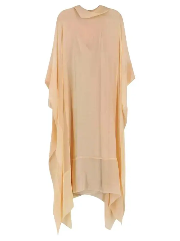 Alberta Ferretti Chiffon Asymmetric Dress - Neutrals