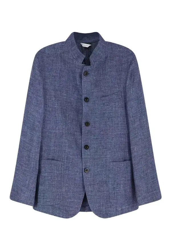 Boglioli Mandarin-collar Button-up Jacket - Blue