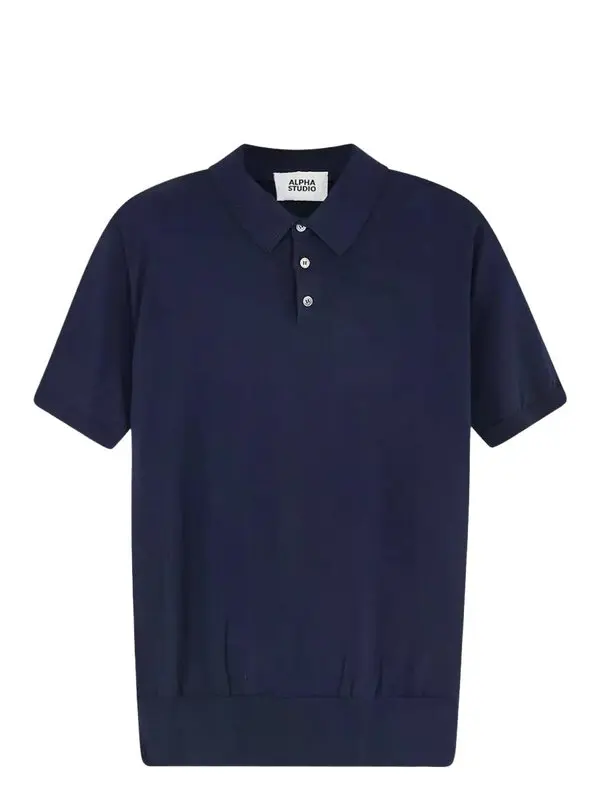 Alpha Studio Short-sleeve Polo Shirt - Blue