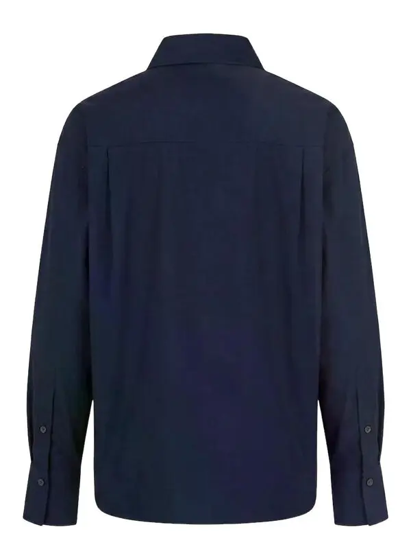 Closed Chest-pocket Button-up Shirt - Blue