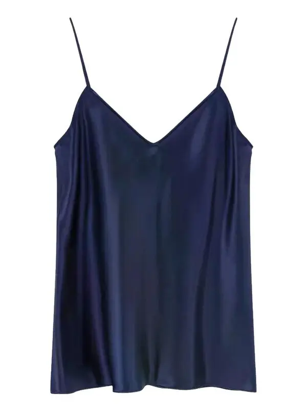 Alberta Ferretti Sleeveless V-neck Blouse - Blue