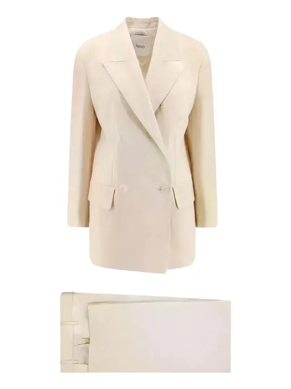 HEVO Rocchetta Double-breasted Suit - Neutrals