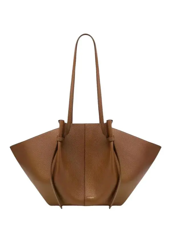 Yuzefi Large Mochi Grained Leather Tote Bag - Brown