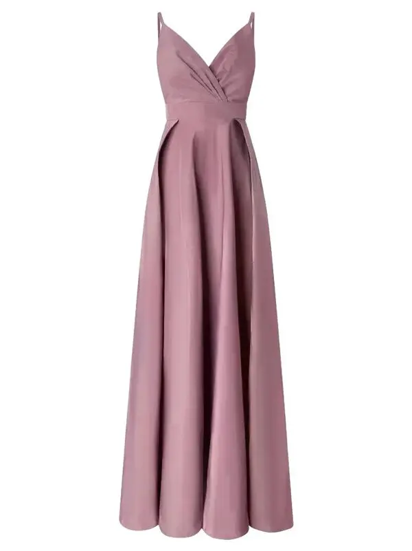 Pinko Long Taffeta Dress With Slit - Pink