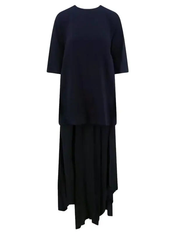 SEMICOUTURE Ally Asymmetric Dress - Blue