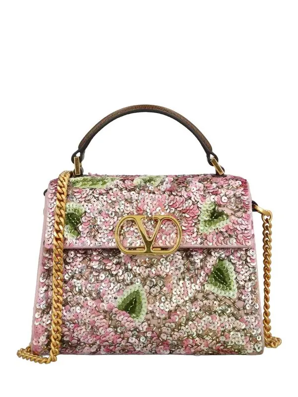 Valentino Garavani Mini Vsling Embroidered Handbag - Pink