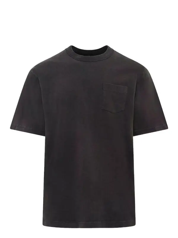 Sacai Chest-pocket Cotton T-shirt - Black