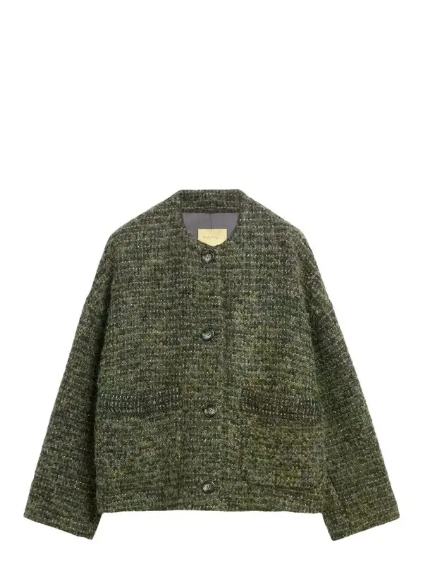 Momoni Mosara Textured Jacket - Green