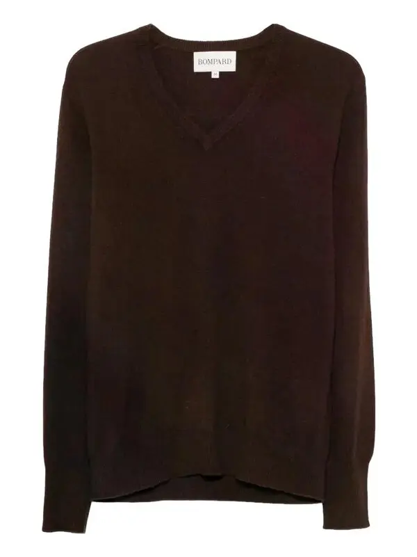 Eric Bompard V-neck Cashmere Knit - Brown