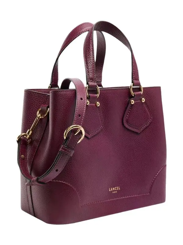 LANCEL Small Neo Izy Grained-leather Tote Bag - Purple