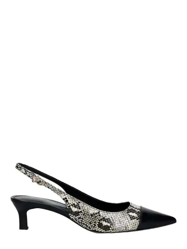 Michael Kors Amara Snake-effect Pointed-toe Pumps - Neutrals