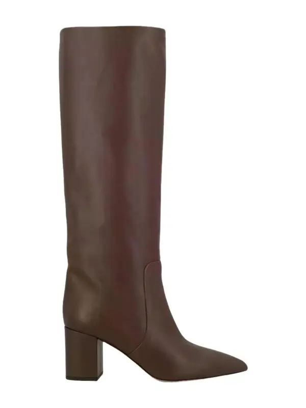 Paris Texas Anja Pointed-toe Leather Boots - Brown