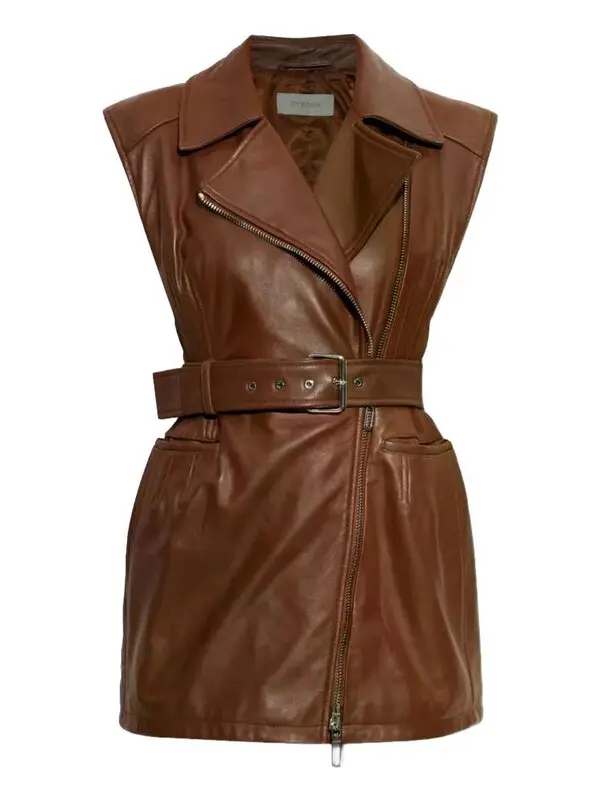 Sportmax Belted Waistcoat - Brown