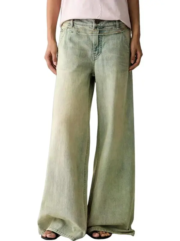 Miss Sixty Beaded-chain Flared Jeans - Blue