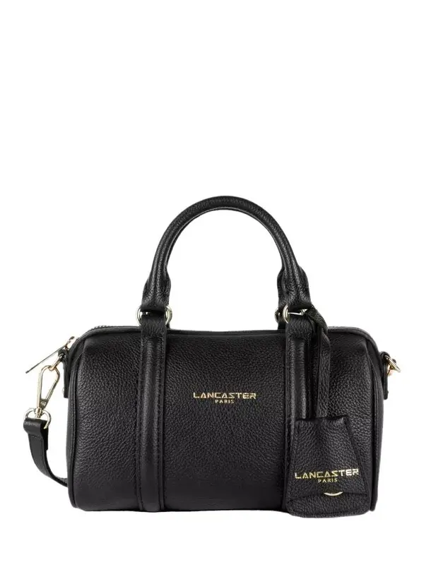 LANCASTER Grained Leather Shoulder Bag - Black