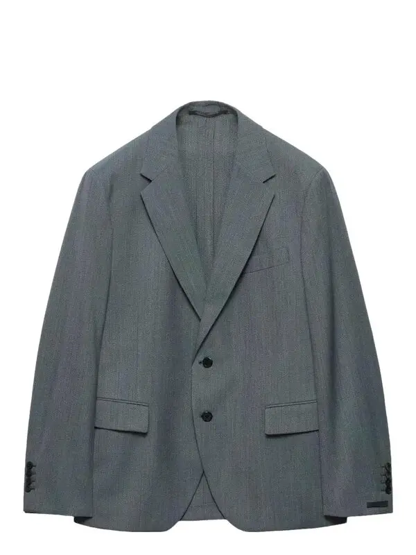 Prada Single-breasted Wool Blazer - Grey