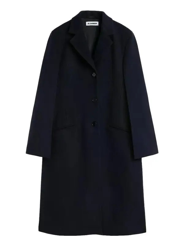 JIL SANDER Long Sleeves Coat - Blue