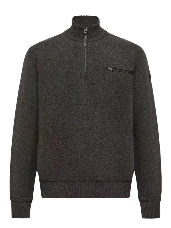 Moncler Half-zip Knitted Sweater - Grey