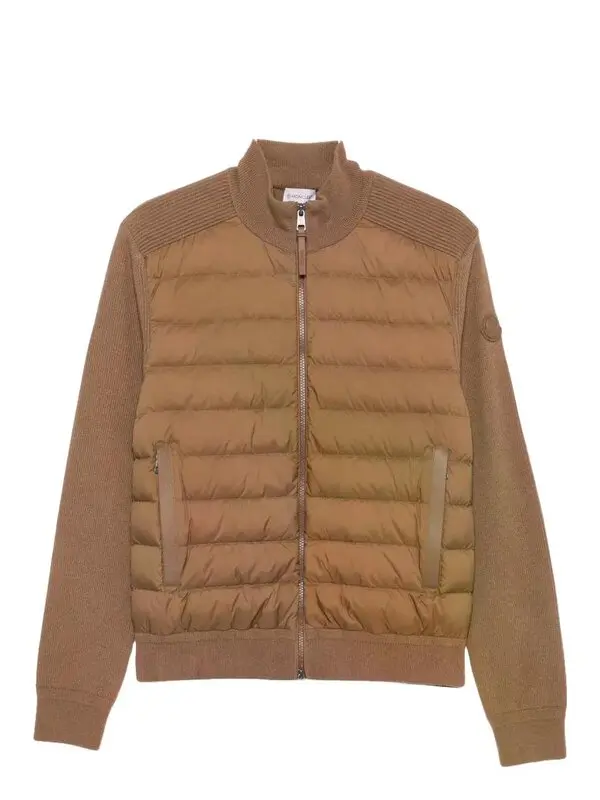 Moncler Padded Zip-up Cardigan - Brown