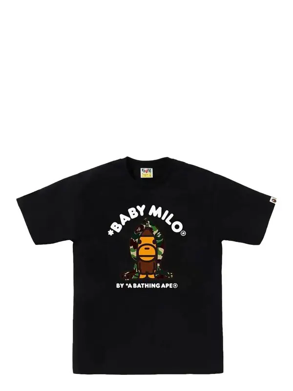 A BATHING APE Abc Camo Baby Milo T-shirt - Black