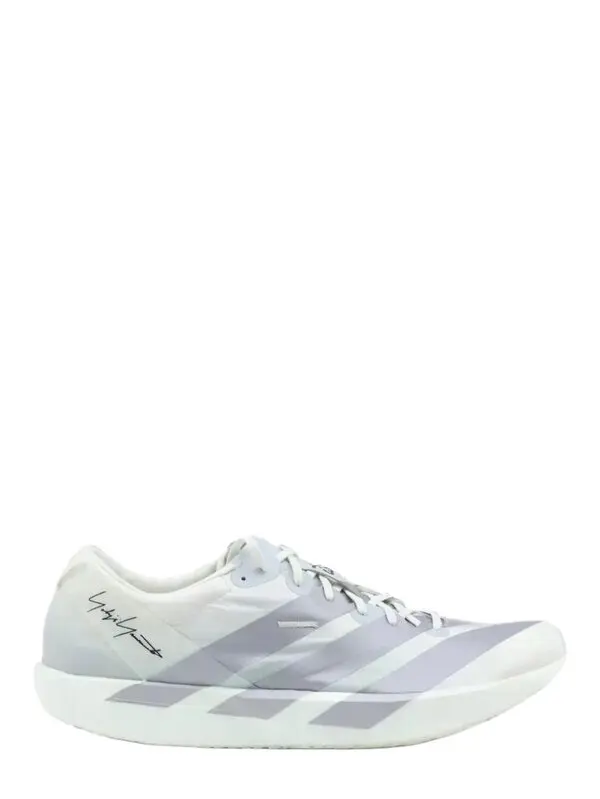 Y3 Adios Sneakers With Diagonal Stripe Print - White