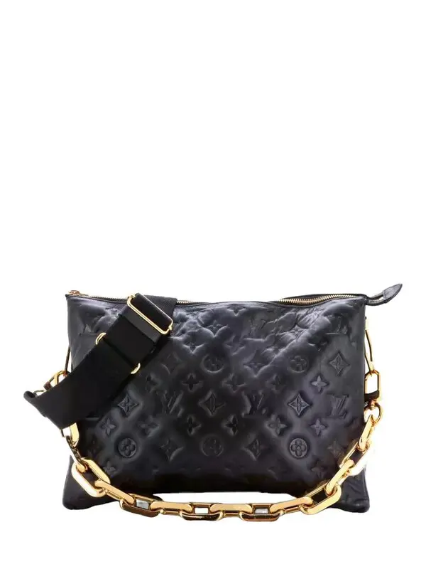 LOUIS VUITTON Coussin Bag Monogram Embossed Lambskin Mm - Black