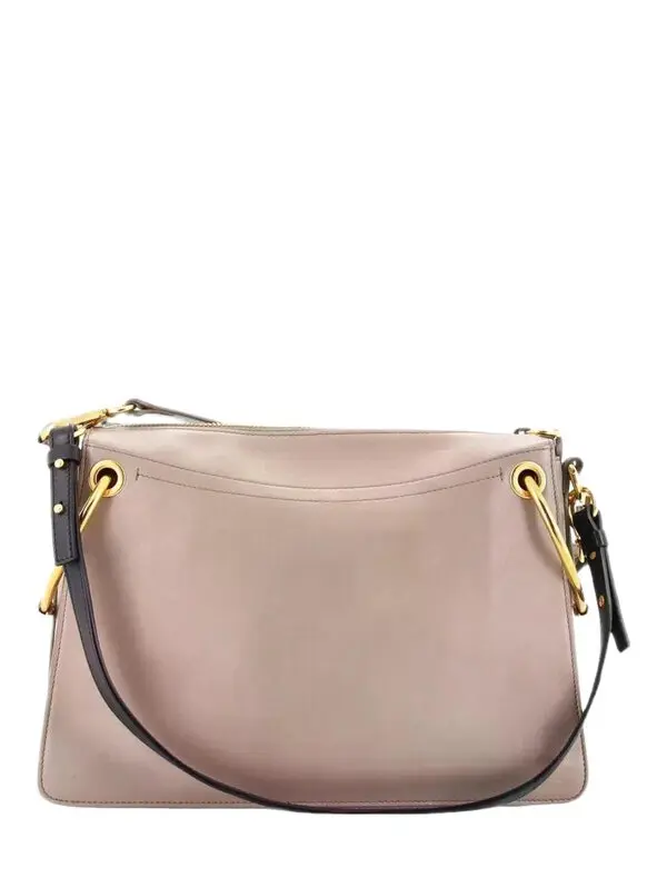 Chloé Roy Leather Medium Shoulder Bag - Grey