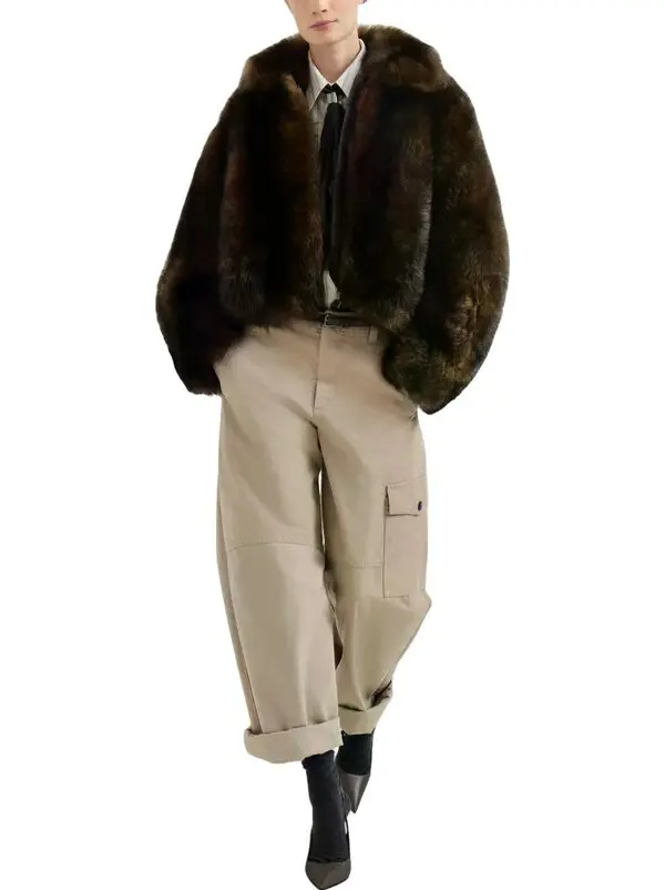 Brunello Cucinelli Monili Barrel-leg Cargo Pants - Neutrals