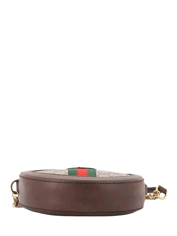 Gucci Ophidia Round Shoulder Bag Gg Coated Canvas Mini Crossbody Bag - Brown