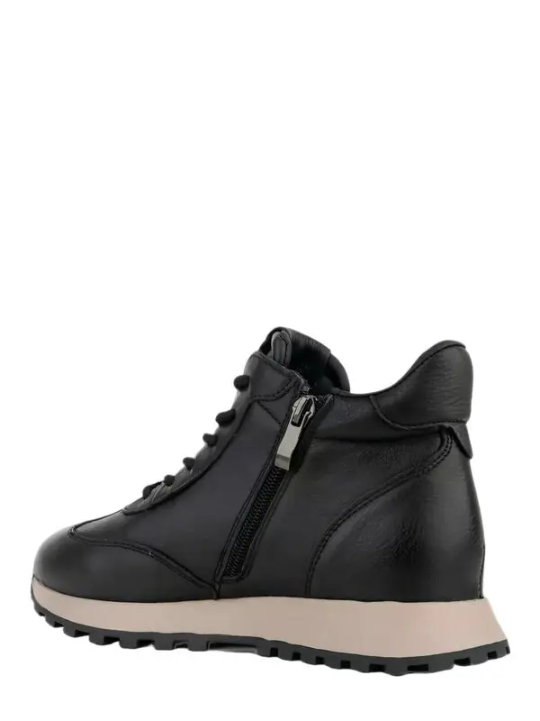 LINDA BAUMANN Quilted High-top Sneakers - Black
