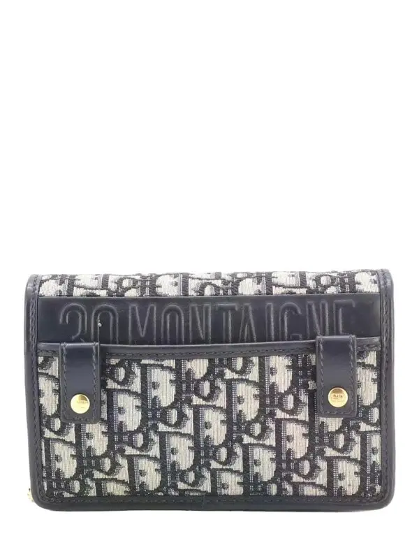 Dior 30 Montaigne 2-in-1 Pouch Oblique Canvas Crossbody Bag - Blue