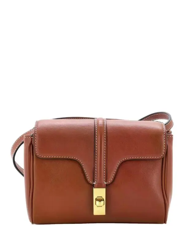 Celine Soft 16 Bag Smooth Calfskin Mini Crossbody Bag - Brown