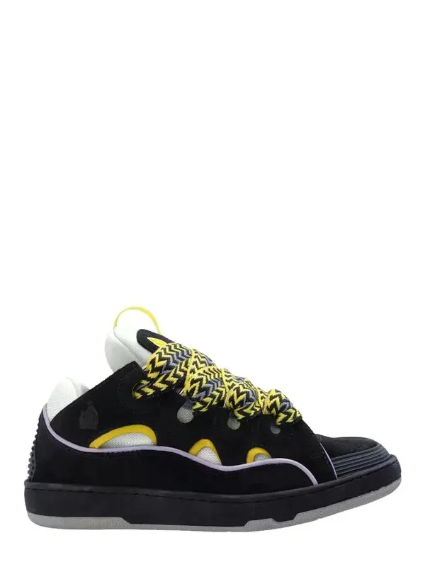 LANVIN Curb Oversized-lace Sneakers - Blue