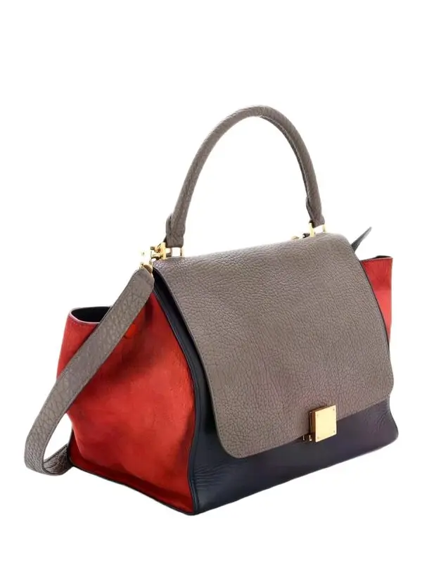 Celine Tricolor Trapeze Satchel - Multicolour