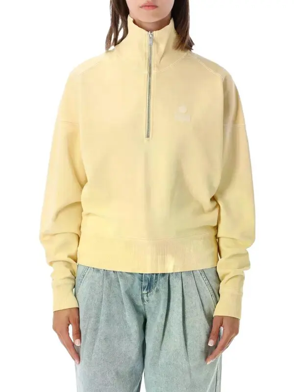 MARANT ETOILE Quarter-zip Sweatshirt - Yellow