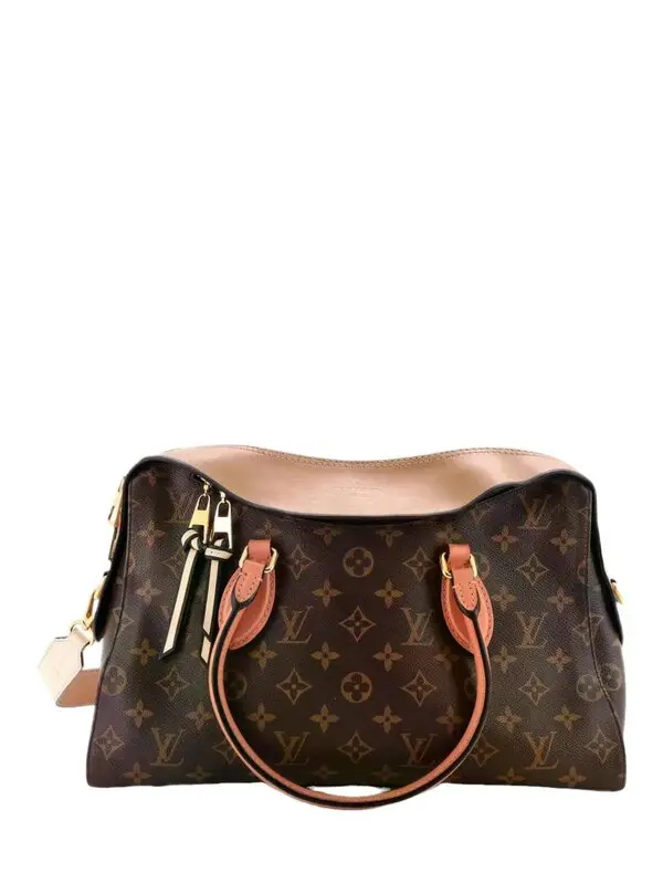LOUIS VUITTON Tuileries Handbag Monogram Canvas With Leather Satchel - Pink