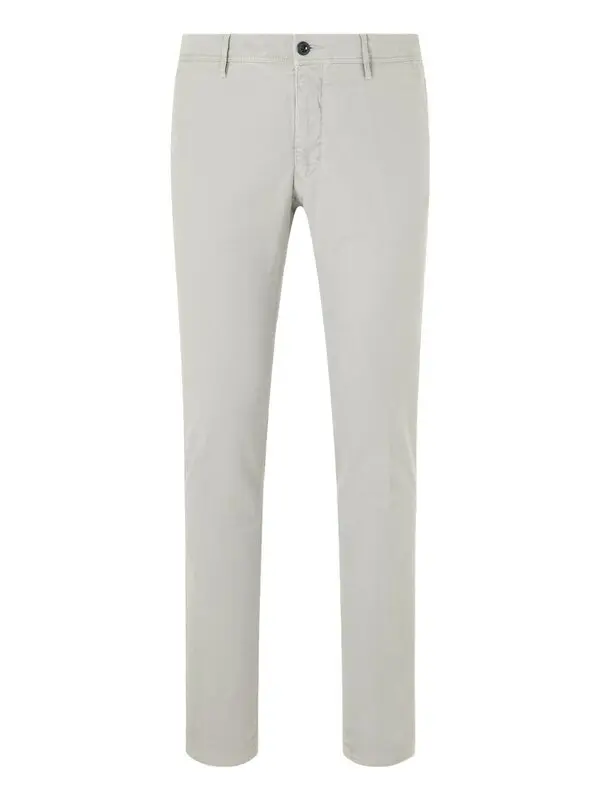 SLOWEAR Slim-fit Stretch-cotton Trousers - Gray