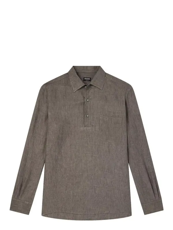 Zegna Linen Shirt - Brown