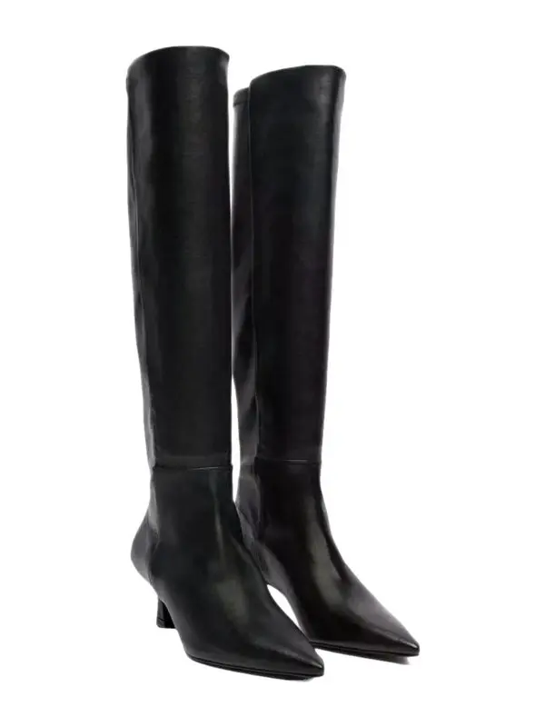 STUART WEITZMAN Pointed Toe Knee High Boots - Black