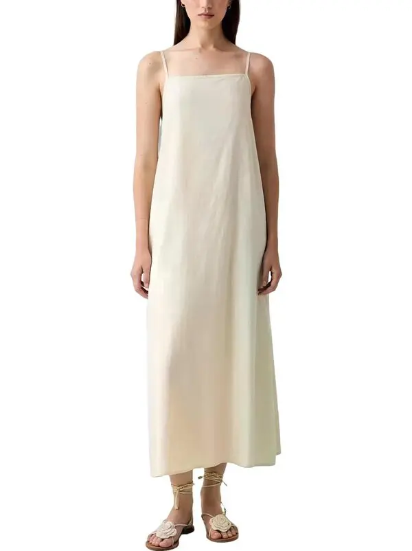 VICOLO Spaghetti-strap Scoop-back Maxi Dress - Neutrals
