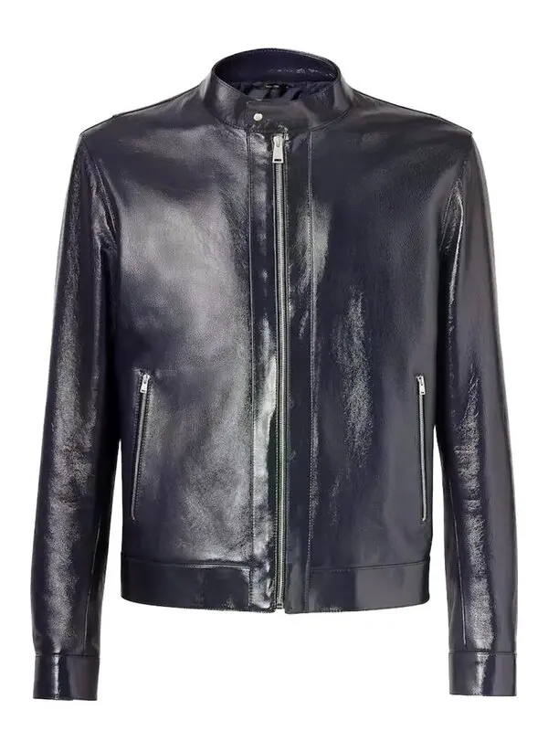 Fendi Shiny Leather Blouson - Blue